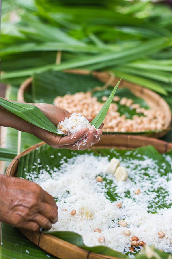 Traditional Thai Food Style Khao Tom Mat Stock Photo - Image of ...