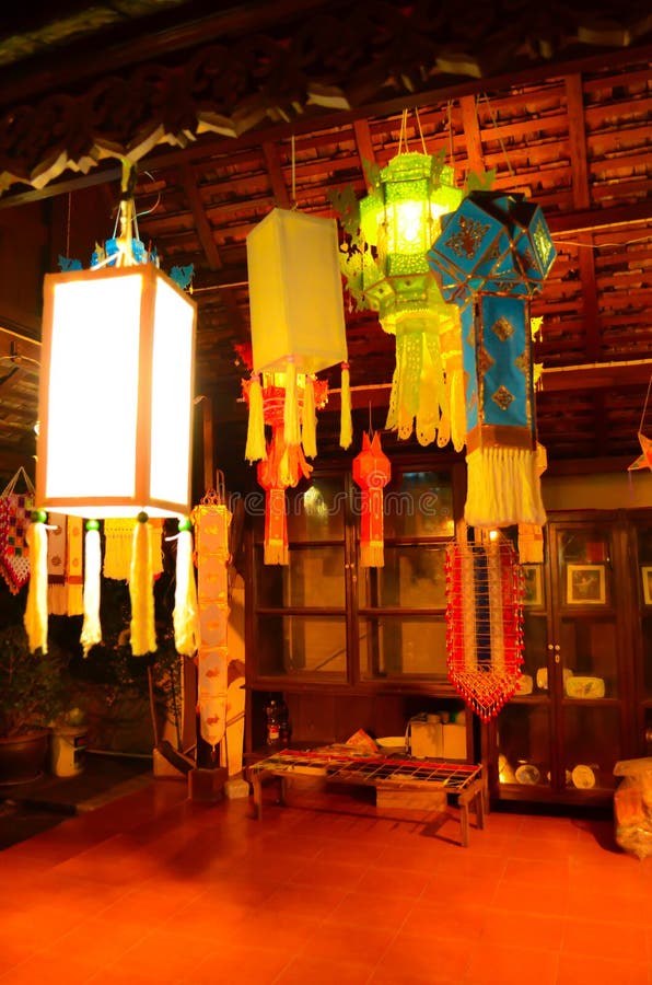 Traditional thai lamps stock image. Image of light, beauty - 29391535