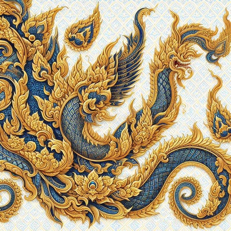 Traditional Thai Patterns Include Both Flame Flowers and Graceful ...