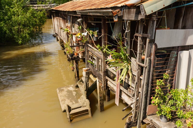 Rural Thai house stock photo. Image of tropical, untidy - 550540