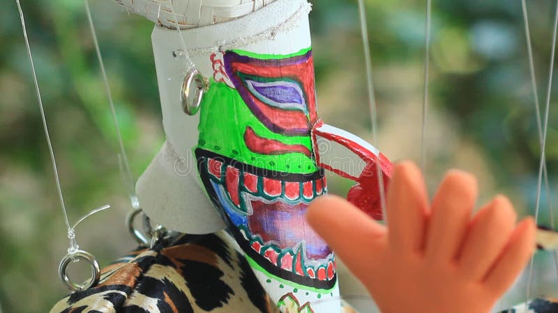 Traditional Thai String Puppet Stock Video - Video of handmade ...