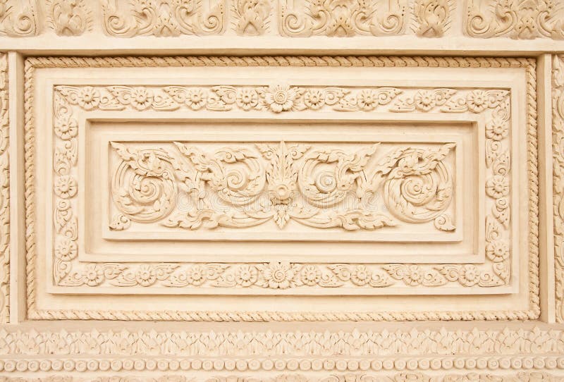 Traditional Thai Style Molding Art Stock Image - Image of traditional ...
