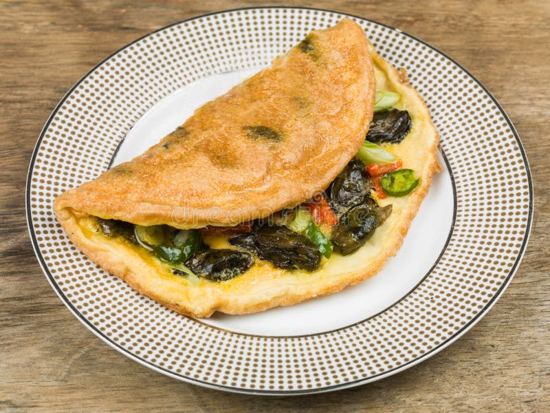 Thai Style Mussel Breakfast Omelette Stock Image - Image of breakfast ...