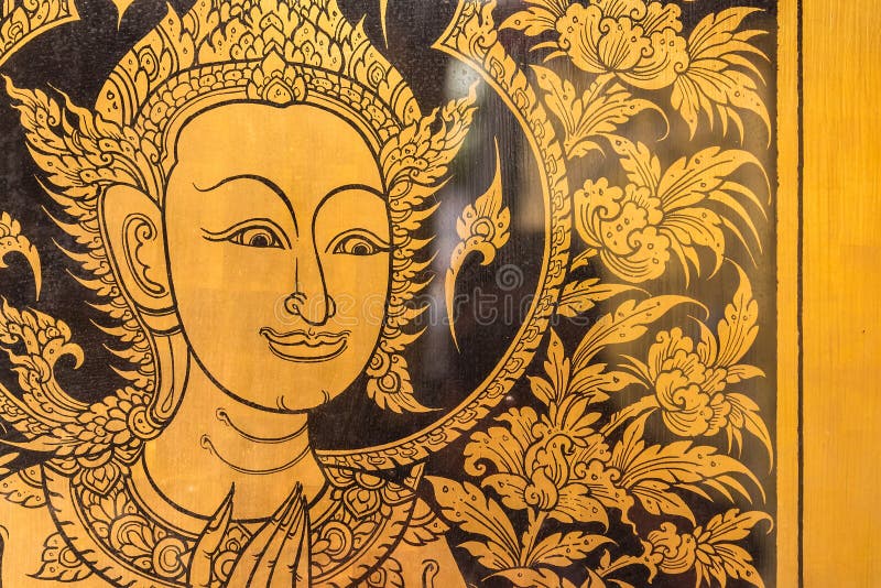 Traditional Thai Style Painting Art Stock Image - Image of asian ...