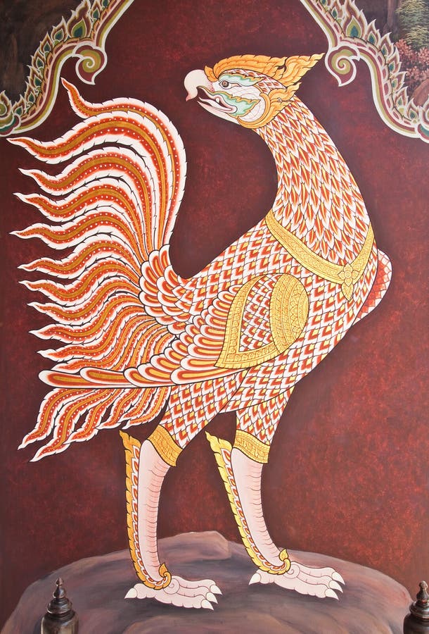 Masterpiece of Traditional Thai Style Painting Art Stock Image - Image ...