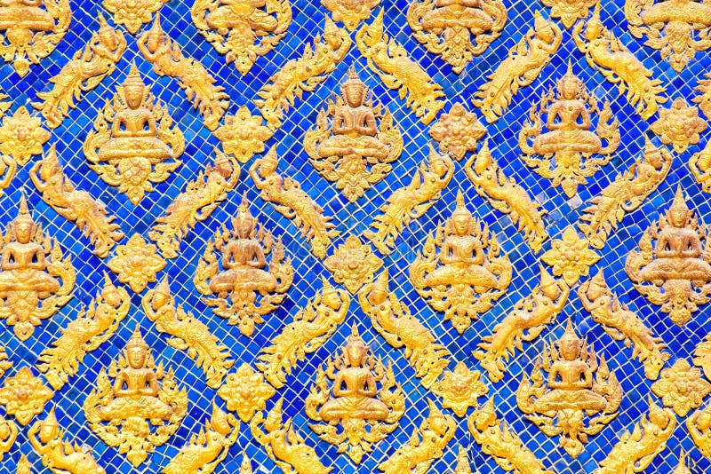 Traditional Thai Style Pattern Decorative in Temple Stock Image - Image ...