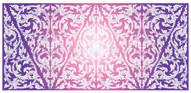 Traditional Thai Style Pattern Vector Stock Vector - Illustration of ...