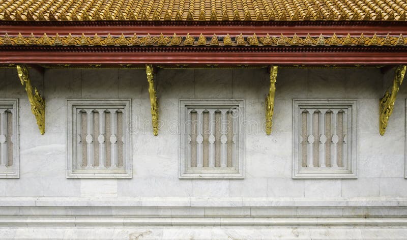 Traditional Thai Style Temple Window Stock Image - Image of ...