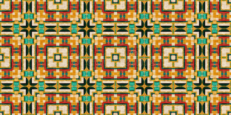 Traditional Tile Mosaic Seamless Border Pattern Print. Fabric Effect ...