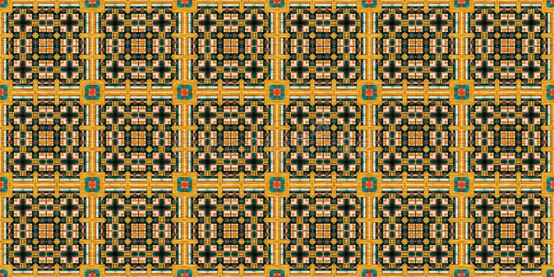 Traditional Tile Mosaic Seamless Border Pattern Print. Fabric Effect ...