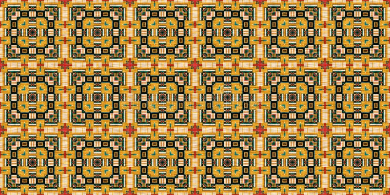 Traditional Tile Mosaic Seamless Border Pattern Print. Fabric Effect ...