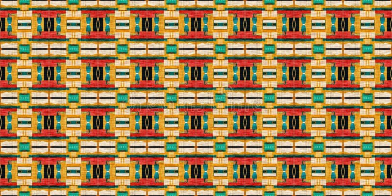 Traditional Tile Mosaic Seamless Border Pattern Print. Fabric Effect ...