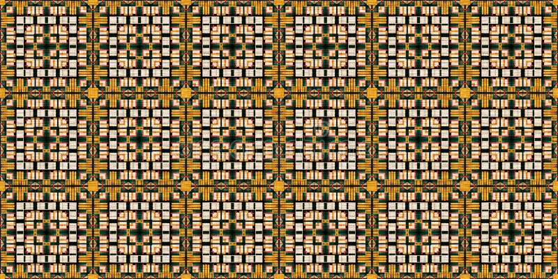 Traditional Tile Mosaic Seamless Border Pattern Print. Fabric Effect ...