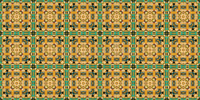 Traditional Tile Mosaic Seamless Border Pattern Print. Fabric Effect ...