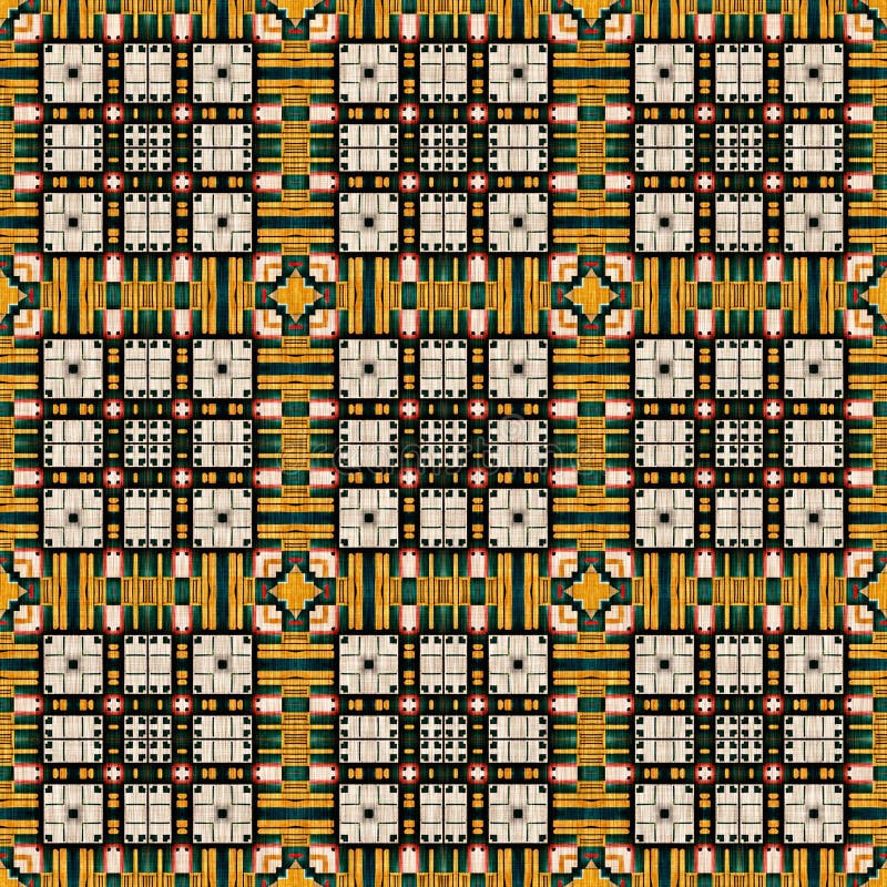 Traditional Tile Mosaic Seamless Pattern Print. Fabric Effect Mexican ...