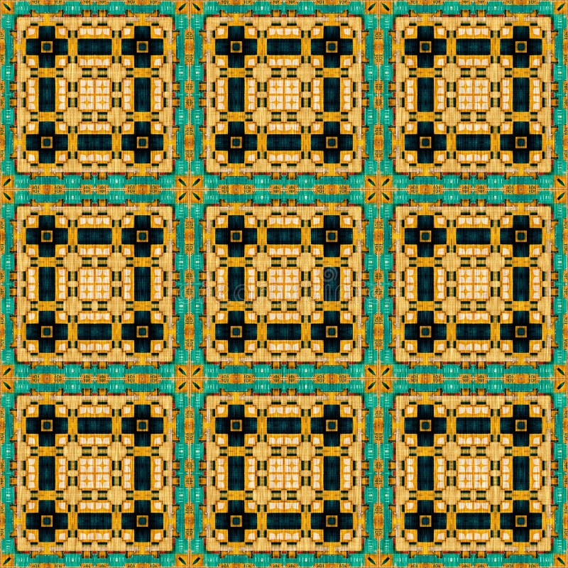 Traditional Tile Mosaic Seamless Pattern Print. Fabric Effect Mexican ...