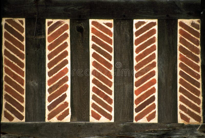 Traditional Timber Frame Building Wall Stock Photo - Image of detail ...