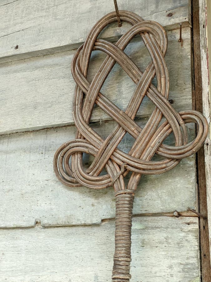 Traditional Tool Made from Woven Rattan Stock Image - Image of retro ...