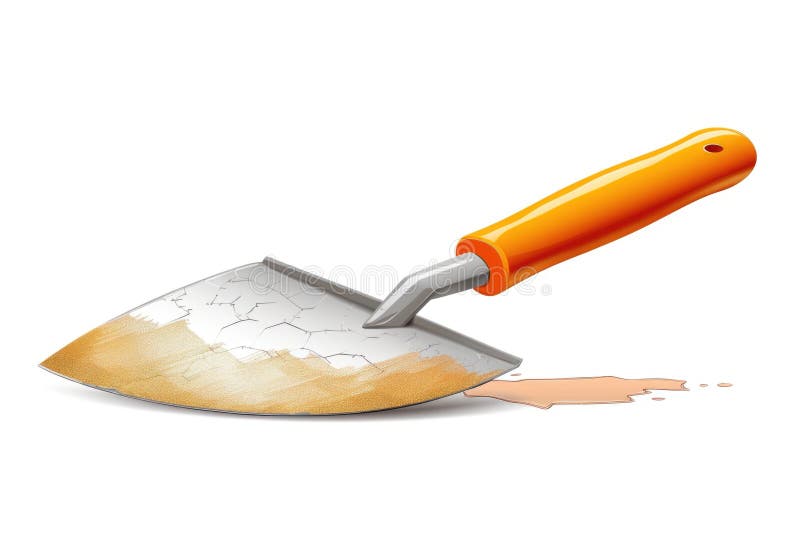 A Traditional Tool with a Wooden Handle and an Orange Handle, Used for ...