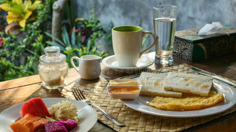 Traditional Tourist Breakfast in Bali Stock Image - Image of indonesia ...