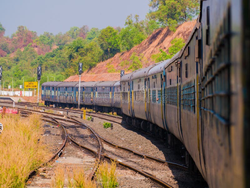 A Traditional Train Carriage in India in Transit. Stock Image - Image ...