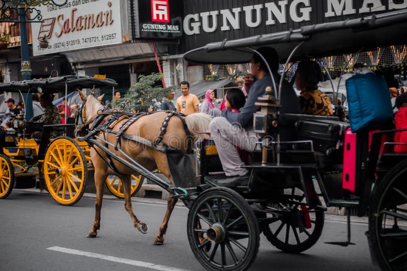 Traditional Transport in Maliboro, Yogyakarta Editorial Image - Image ...