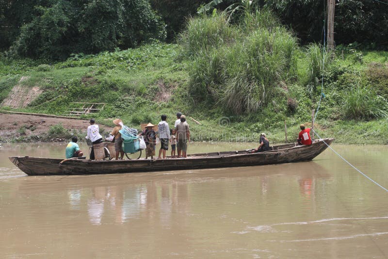 Traditional transportation editorial stock photo. Image of bamboo ...