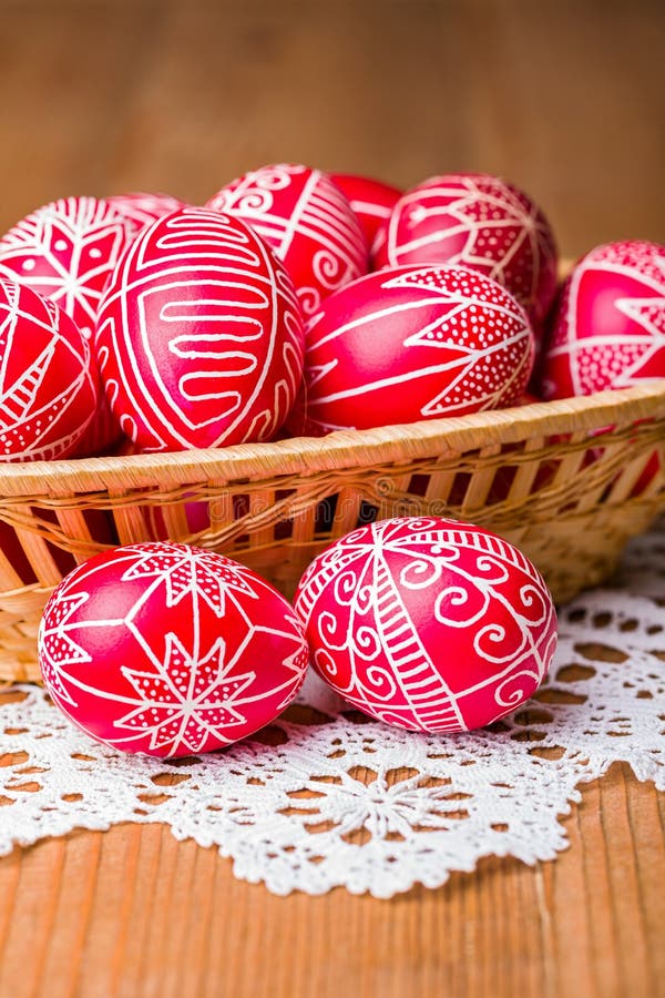 Traditional Transylvanian Hand Written Eggs Stock Photo - Image of ...