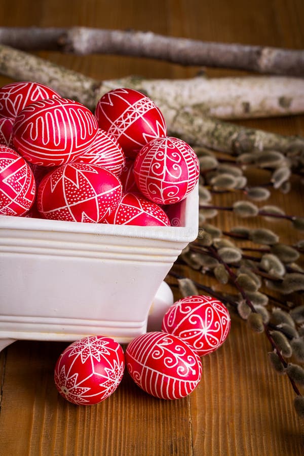 Traditional Transylvanian Hand Written Eggs Stock Photo - Image of ...
