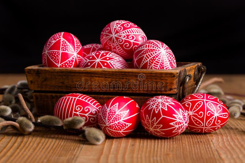 Traditional Transylvanian Hand Written Eggs Stock Photo - Image of ...