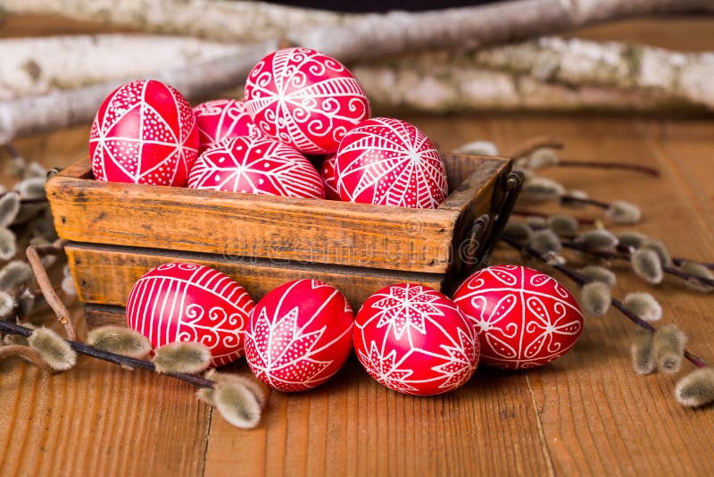 Traditional Transylvanian Hand Written Eggs Stock Photo - Image of ...