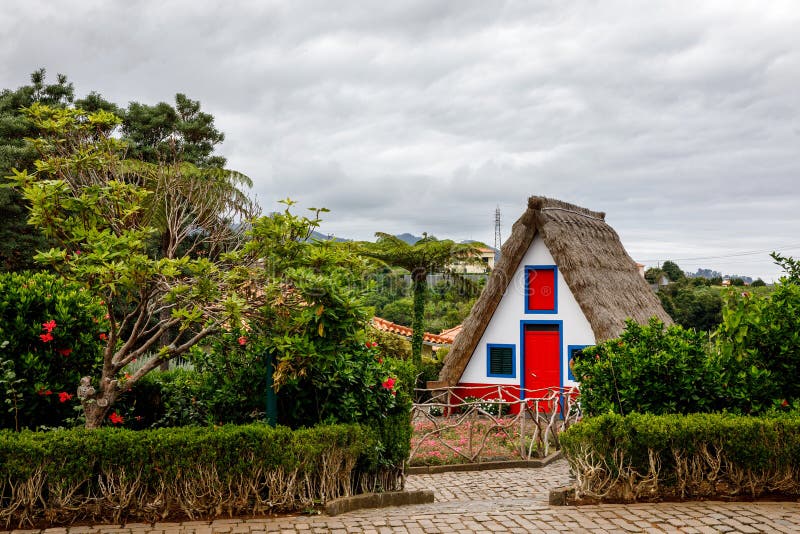 Traditional Triangular Rural House at Madeira Island, Portugal ...