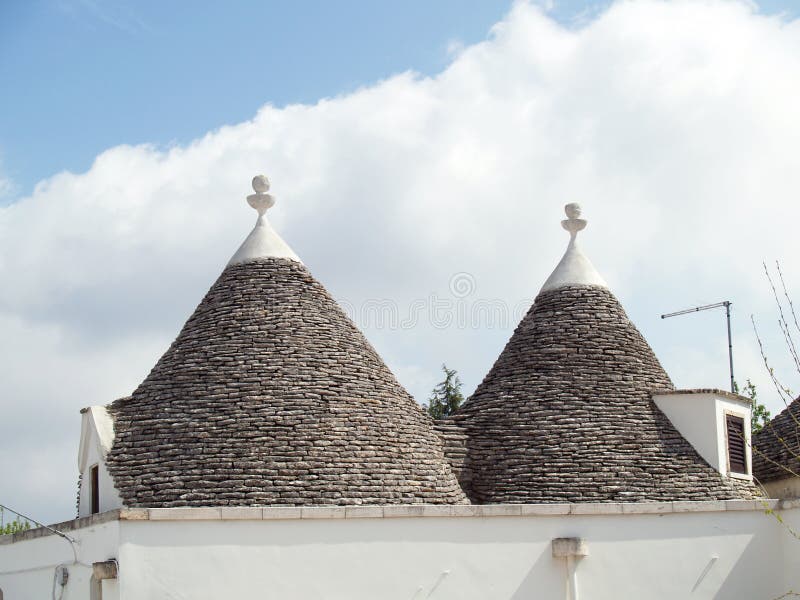Traditional trulli homes stock photo. Image of cones, slates - 4739256