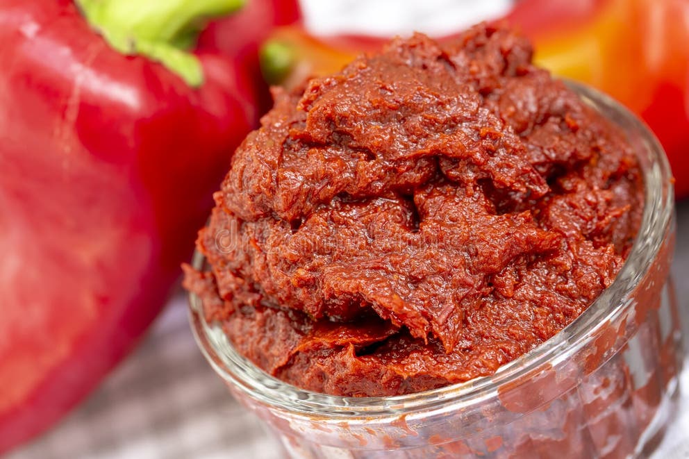 Traditional Turkish Adana Pepper Paste - Biber Salcasi Stock Photo ...