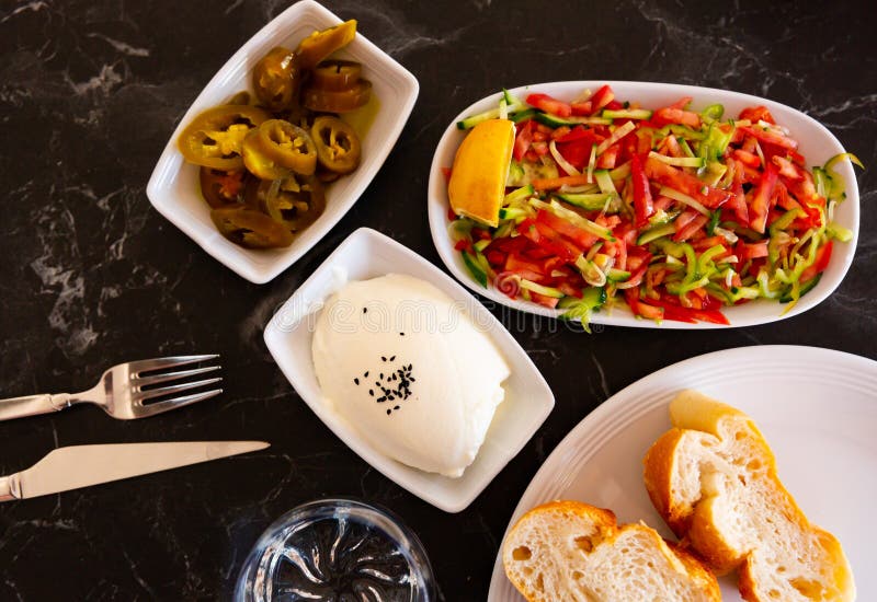 Traditional Turkish Appetizers before Main Course Stock Photo - Image ...