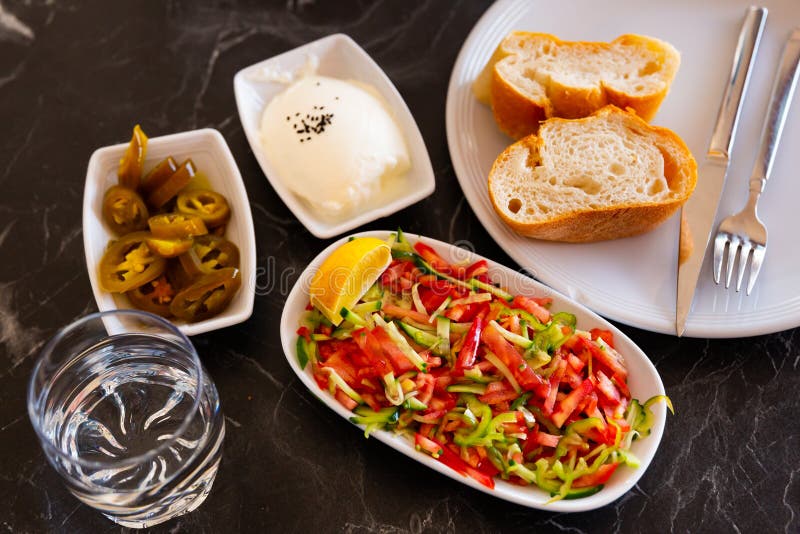 Traditional Turkish Appetizers before Main Course Stock Image - Image ...