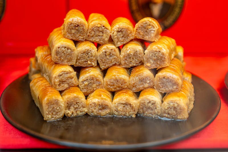 Traditional Turkish, Arabic Sweets Baklava Assortment with Pistachio ...
