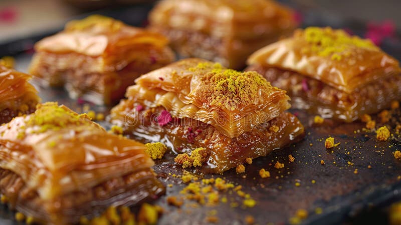 Traditional Turkish, Arabic Sweets Baklava Stock Illustration ...