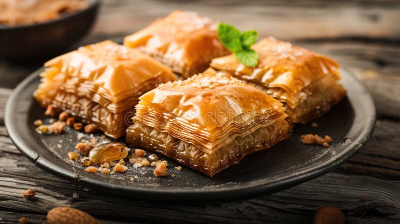 Traditional Turkish, Arabic Sweets Baklava Stock Illustration ...