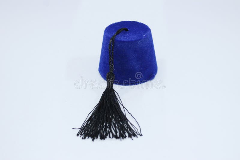 Traditional Turkish Blue Hat Isolated on White Stock Image - Image of ...