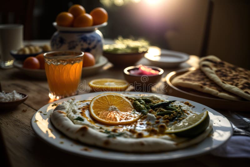 Traditional Turkish Breakfast. Generative AI Stock Illustration ...
