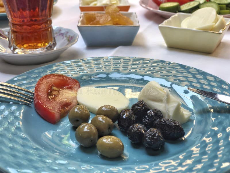 Traditional Turkish Breakfast on Table Stock Photo - Image of ...