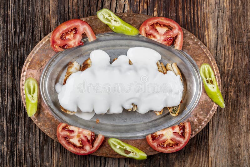 Traditional Turkish Cuisine Beyti Kebab Stock Image - Image of lamb ...