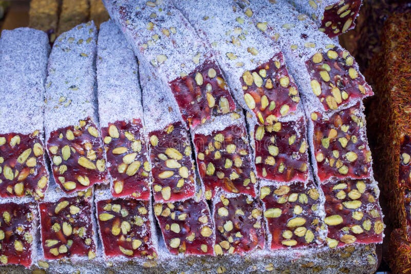Traditional Turkish Delight Lokum Candy Stock Image - Image of colorful ...