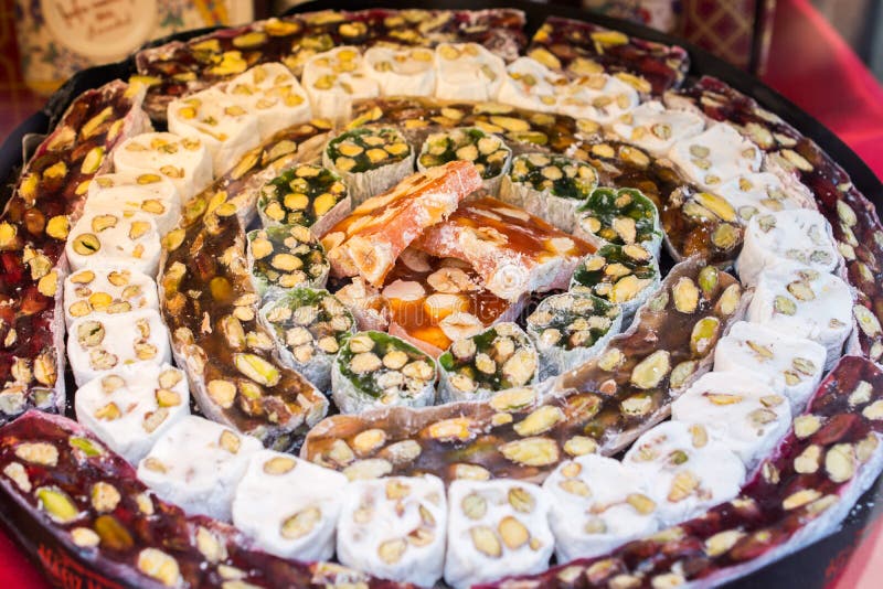 Traditional Turkish Delight Lokum Candy Stock Image - Image of ornament ...