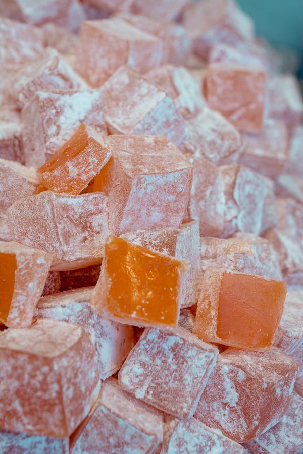 Traditional Turkish Delight Lokum Candy Stock Photo - Image of cuisine ...