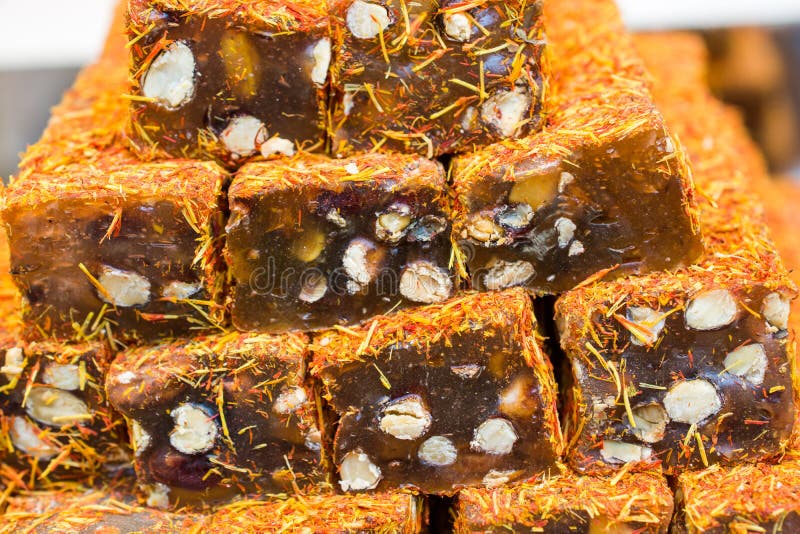 Traditional Turkish Delight Lokum Candy Stock Photo - Image of snack ...