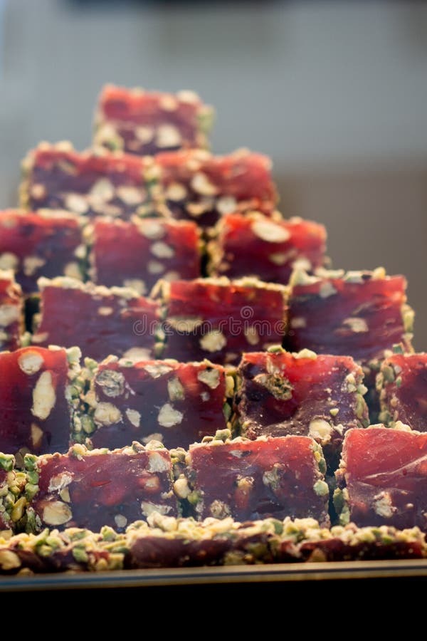 Traditional Turkish Delight Lokum Candy Stock Photo - Image of dessert ...