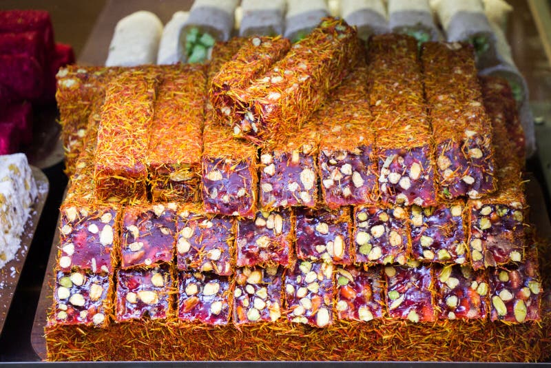 Traditional Turkish Delight Rahat Lokum Stock Image - Image of culture ...