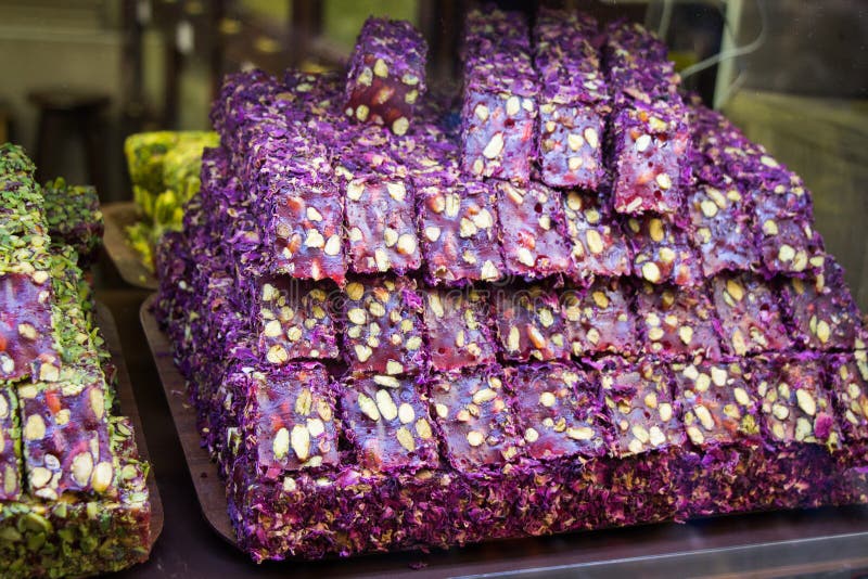 Traditional Turkish Delight Rahat Lokum Stock Photo - Image of dessert ...